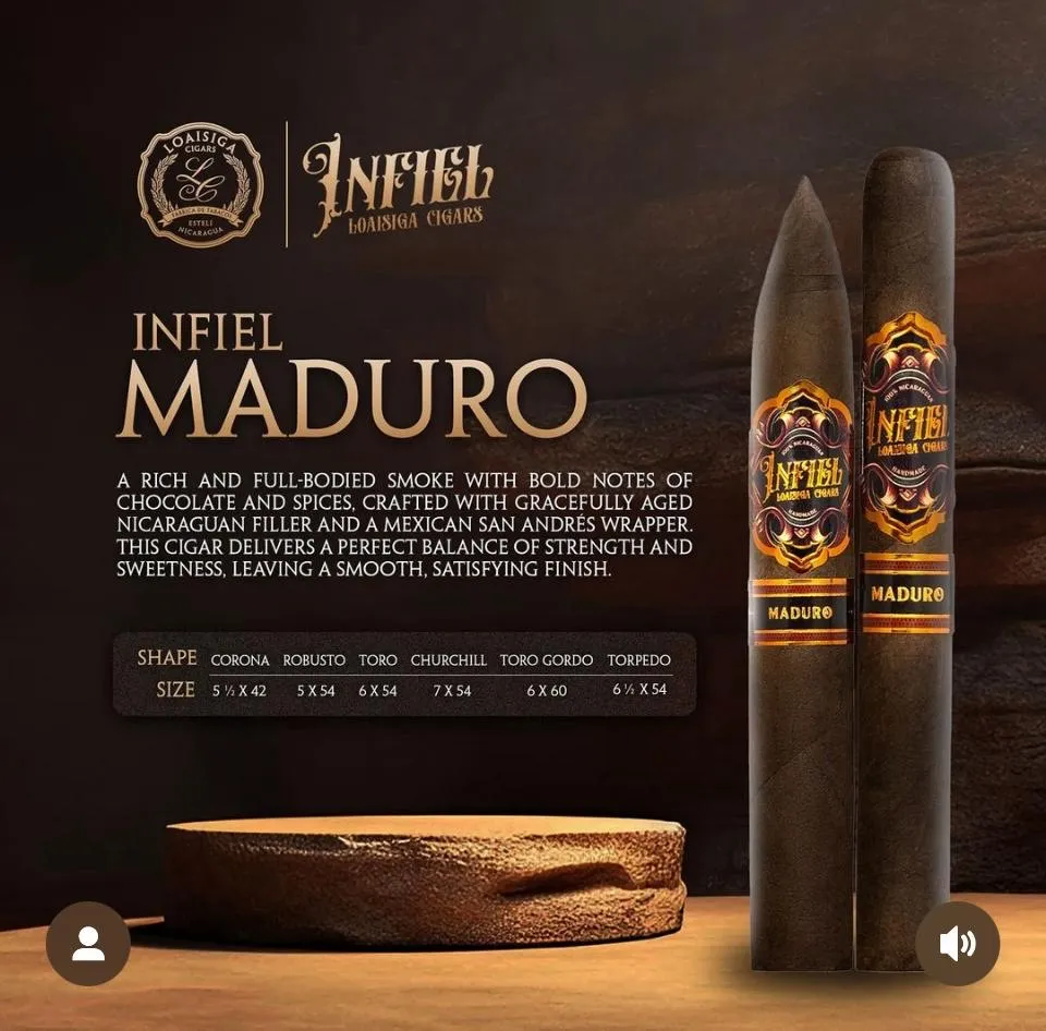Infiel Cigars Maduro Robusto precio y opiniones - Cigar Smoker Club