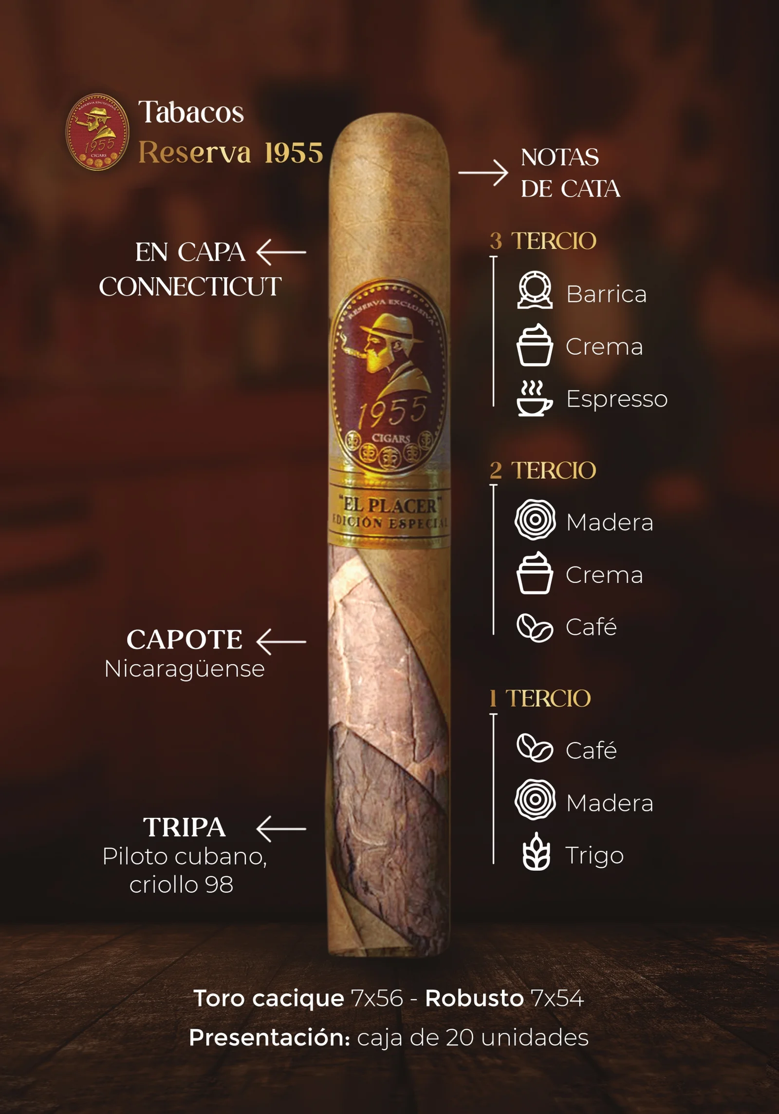 Reserva 1955 Connecticut Robusto opiniones- Cigar Smoker Club